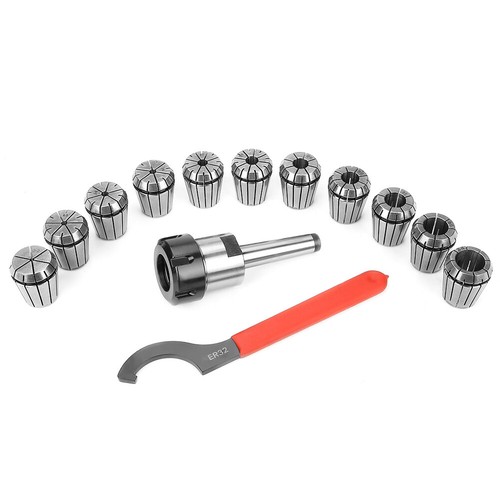 ER32 Collet Chuck Set MT2 Shank Handle Holder Spanner For Milling ...