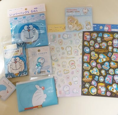 Doraemon Merchandise Bundle Set of 7 items,Coin purse,Stickers,Clip ...