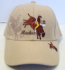 New Tan Cowboy Rodeo Embroidered Bull Riding Adjustable Baseball Hat ...