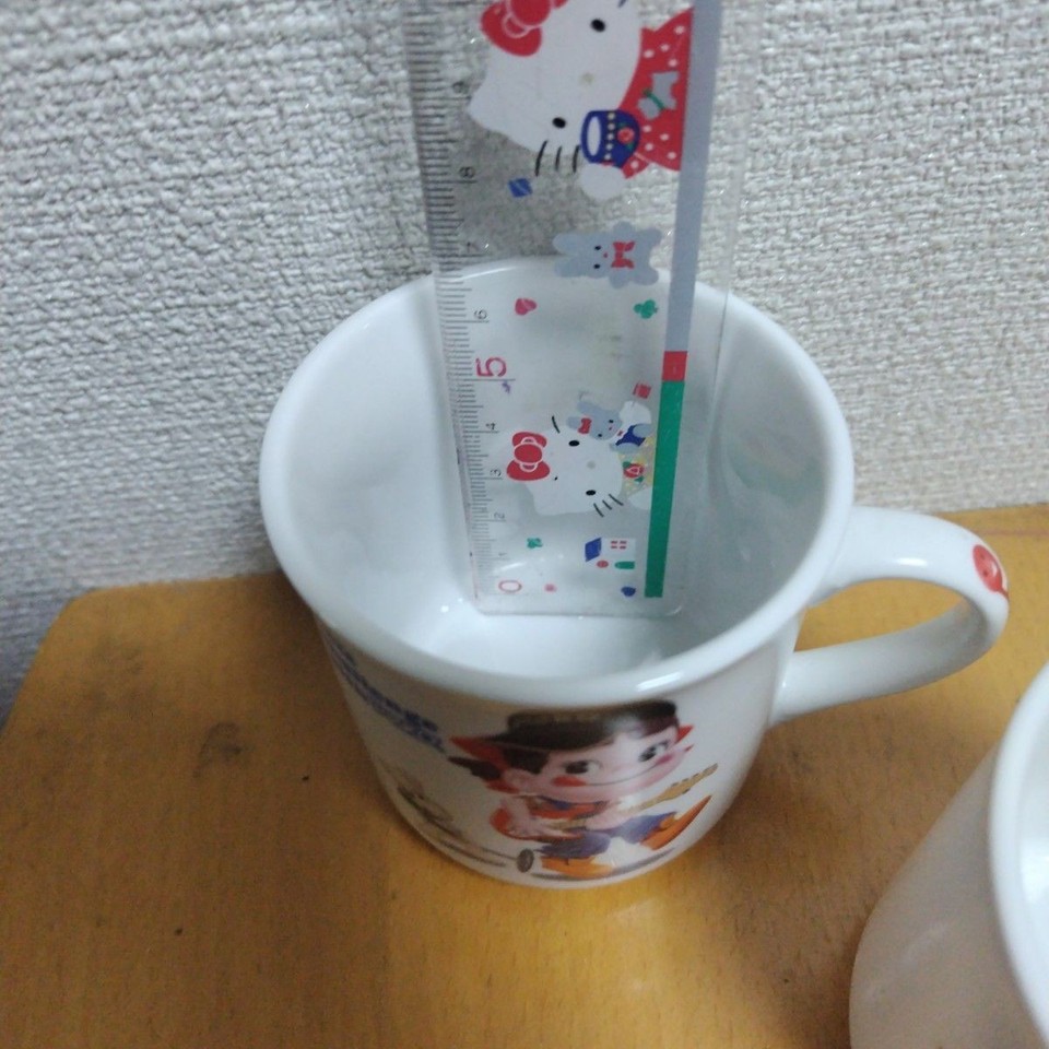 Fujiya Peko-chan Mug Cup 2pcs Peko FUJIYA Showa Retro Rare Ceramic ...