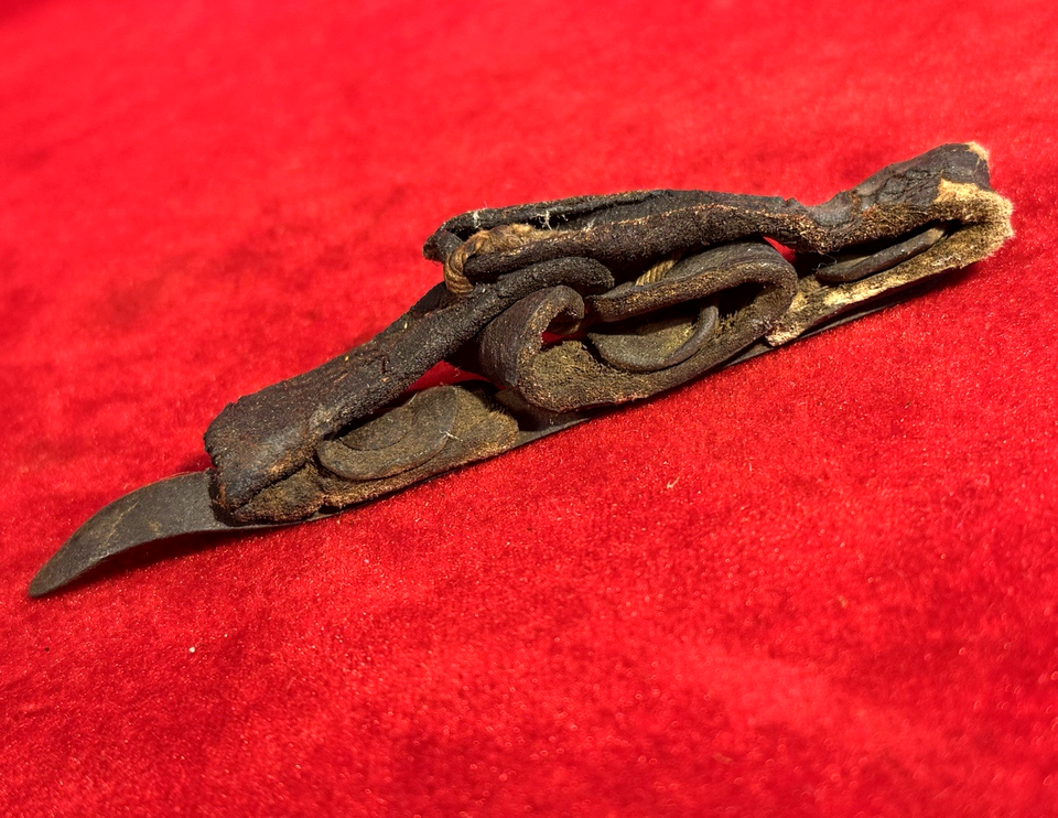 SCARCE ANTIQUE CA 1920 NATIVE AMERICAN PRIMITIVE STEEL & LEATHER CORN ...