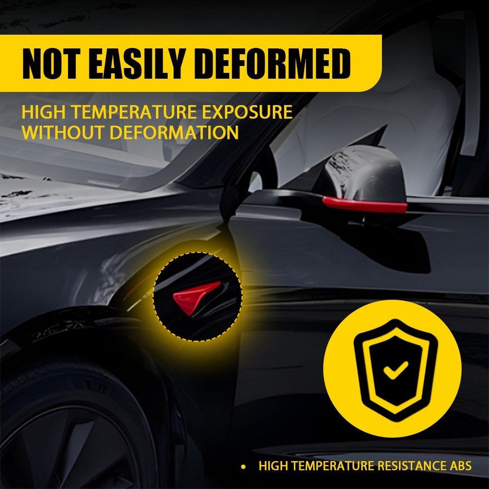 For Tesla Model X 2015-2023 Glossy Red Side Fender Camera Vent Cover ...