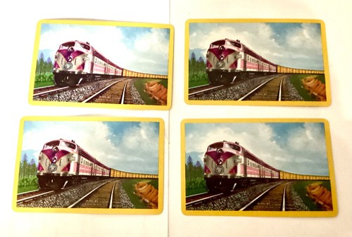 4 Electro Motive train playing cards original circa 1950 | eBay
