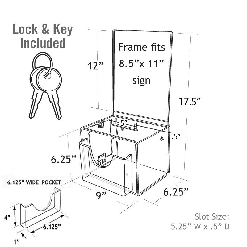 Azar Displays Large Lottery Box with Pocket, Lock and Keys on Pedestal ...