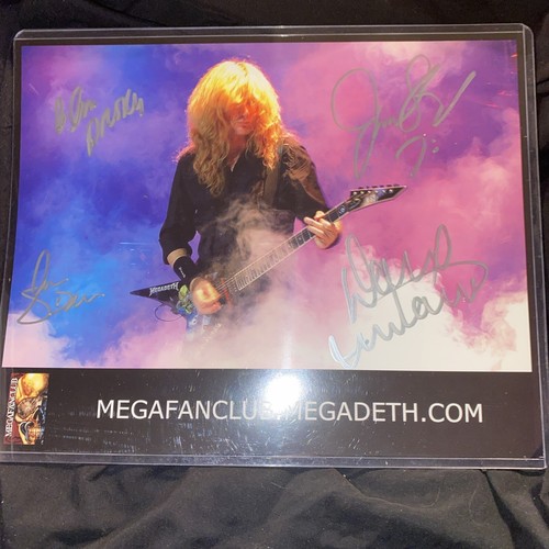 Full Letter JSA MEGADETH Full band SIGNED 8x10 PHOTO NICK MENZA DAVE ...