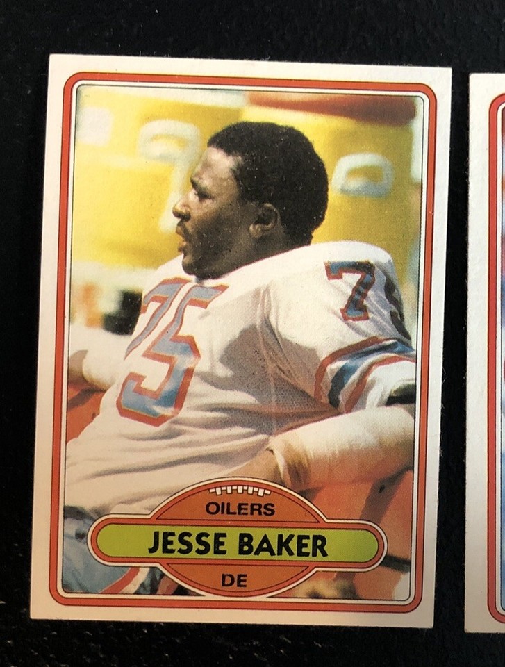 1980 HOUSTON OILERS VINTAGE TOPPS NFL FOOTBALL THREE (3) CARD LOT AS ...