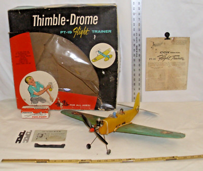 COX PT-19 FLIGHT TRAINER CONTROL LINE GAS AIRPLANE BOXED 1950s | eBay