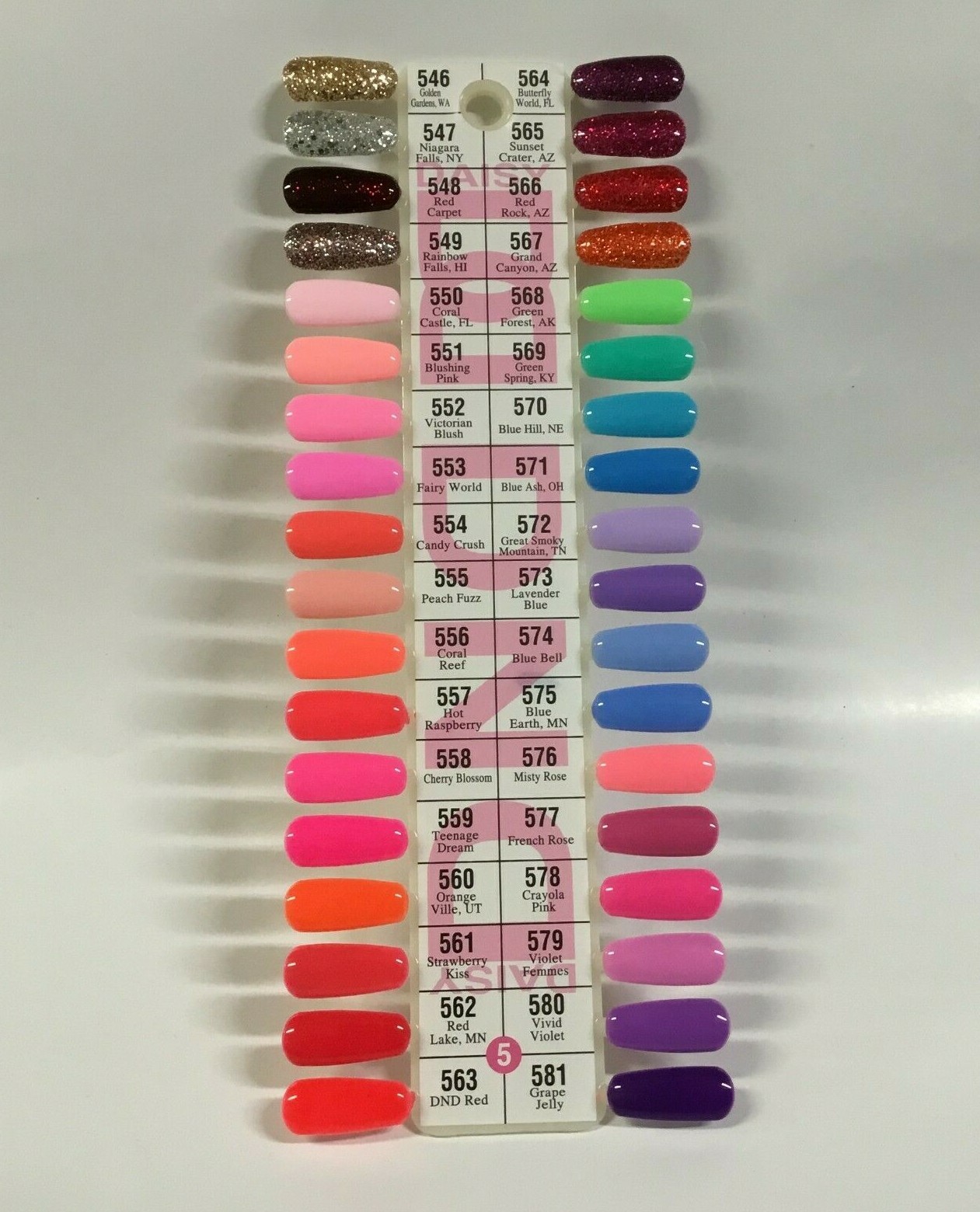 DC&DND Daisy Color Chart Gel Polish Color Sample Chart Palette Display ...