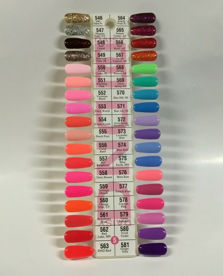 DC&DND Daisy Color Chart Gel Polish Color Sample Chart Palette Display ...