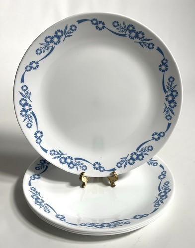 Set of 4 Corelle Blue Cornflower 60th Anniversary 10 1/4” Dinner Plates ...