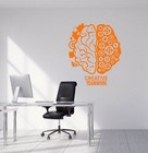 Vinyl Wall Decal Brain Teamwork Gear Creative Office Decor Stickers ...