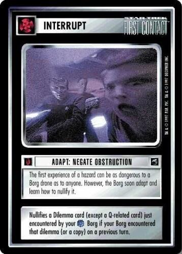 Star Trek: Adapt: Negate Obstruction [Ungraded] First Contact STCCG ...