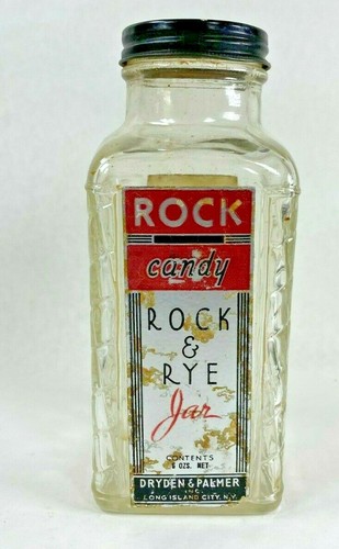 VINTAGE DRYDEN & PALMER - ROCK & RYE CANDY JAR - WHISKEY RELATED Bar | eBay