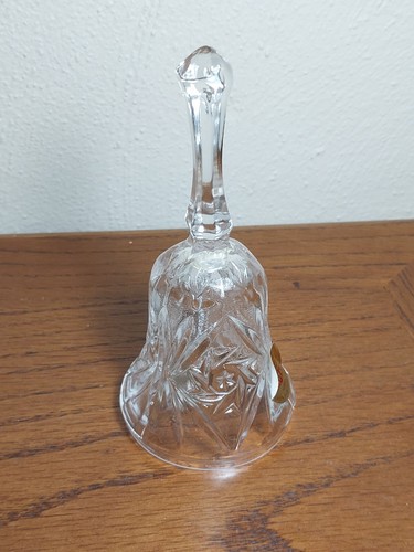VINTAGE 24% LEAD CRYSTAL HAND CUT CLEAR BELL MID CENTURY | eBay