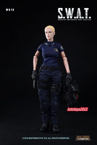 Mini times toys (M016) 1/6 Female Policewoman Uniform Combat Action ...