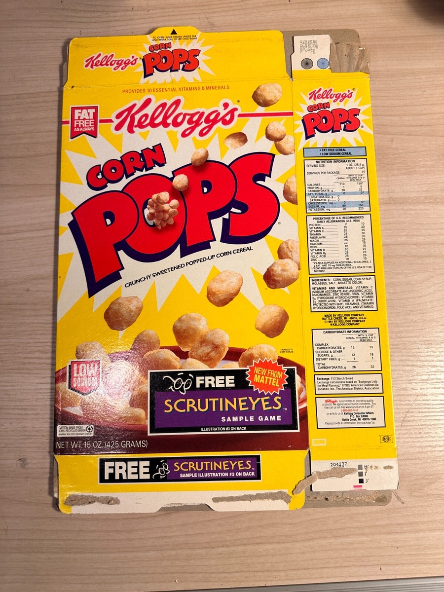 Corn Pops Cereal Packaging