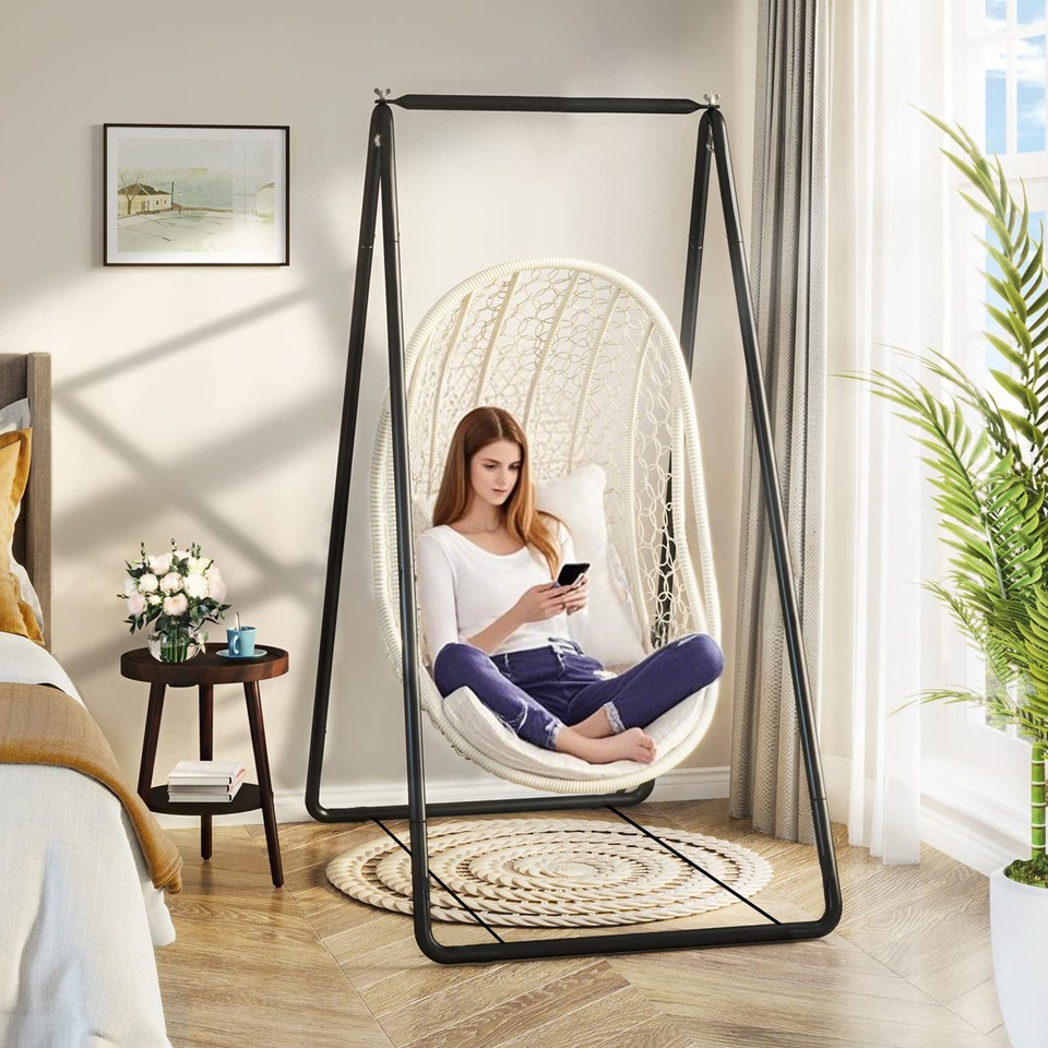 Hanging Chair Frame Swing Stand Hammock Chair Stand Max Load 220lbs for ...