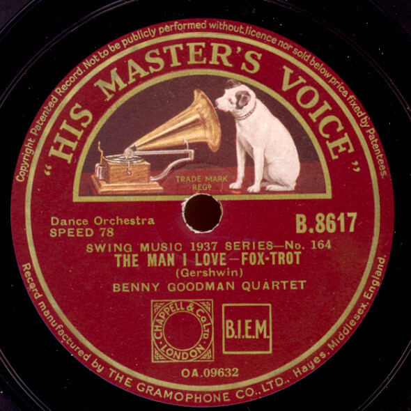 BENNY GOODMAN QUARTET Avalon / The man I love -Klassiker- Schellack ...