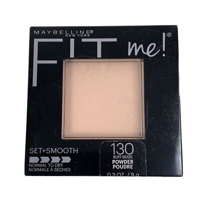 Maybelline Fit Me Powder 130 Buff Beige Set & Smooth Normal to Dry ...