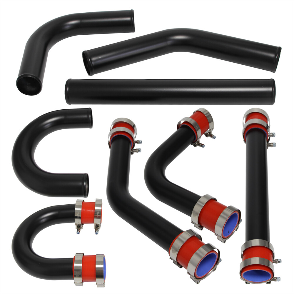 Universal 2.25" 57mm turbo intercooler aluminium piping DIY Intercooler ...
