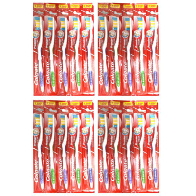 4x 5PK Colgate Premier Clean Standard Adult Toothbrush Dental Oral ...
