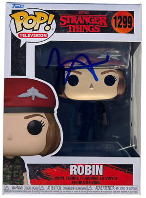 MAYA HAWKE SIGNED FUNKO POP VINYL STRANGER THINGS ROBIN 1299 AUTO JSA ...