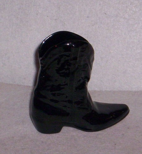 Black Frankoma Pottery Cowboy Boot 4 1/2" | eBay