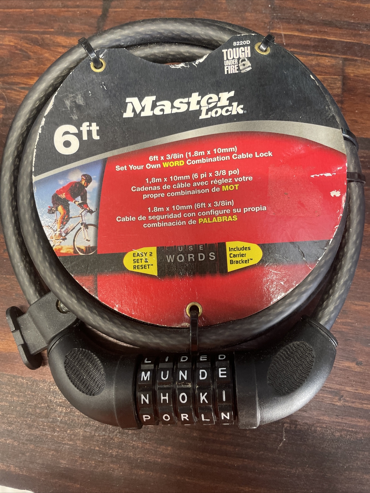 Master Lock 6' Blk Alpha Cable Lock | eBay