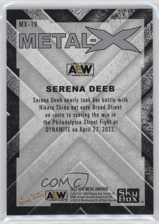 2022 Skybox Metal Universe AEW All Elite Wrestling Metal-X Serena Deeb ...