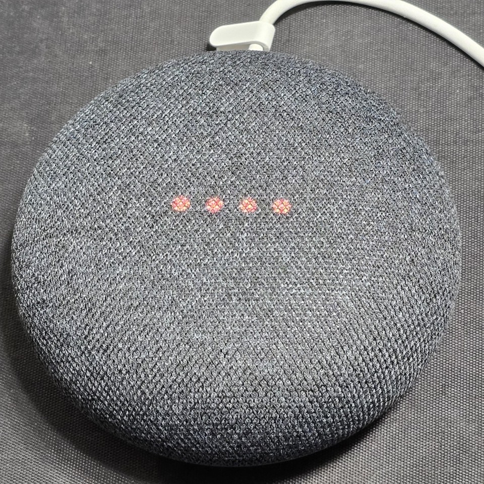 Google Home Mini Smart Speaker Chacoal Model H2C Micro USB with Power ...