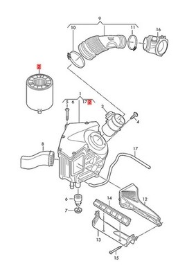 Genuine AUDI A4 Avant S4 Quattro A5 S5 Cabriolet air filter 8W0133843 ...