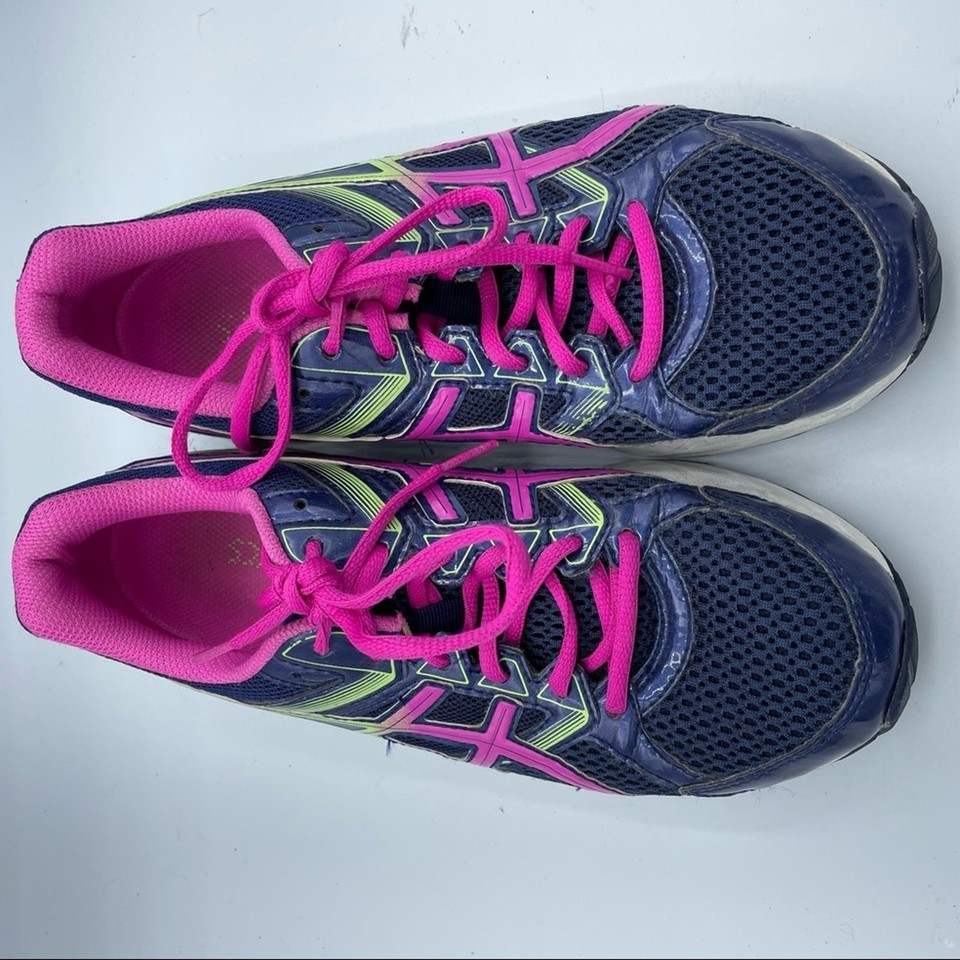 ASICS Gel Contend 3 Blue & Pink Running Shoes Sneakers Womens 8 Bright ...