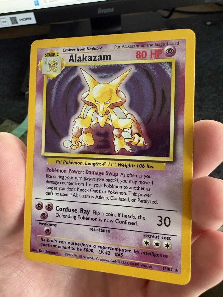 Alakazam Base Set Holo Pokemon Card | eBay UK