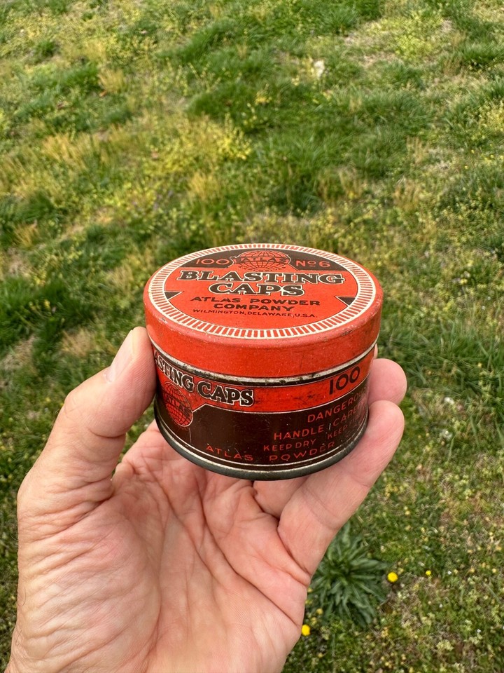 Atlas Powder Company No. 6 Antique Mining Miners Blasting Cap Tin | eBay