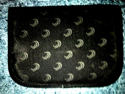 Black Organizer Case 9" x 7" x 3" fold-over closure outside zip 2 ...