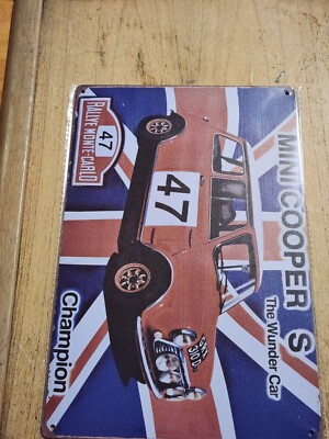Mini Cooper Tin Sign Rustic Look Man Cave Garage Shed Bar signs | eBay ...