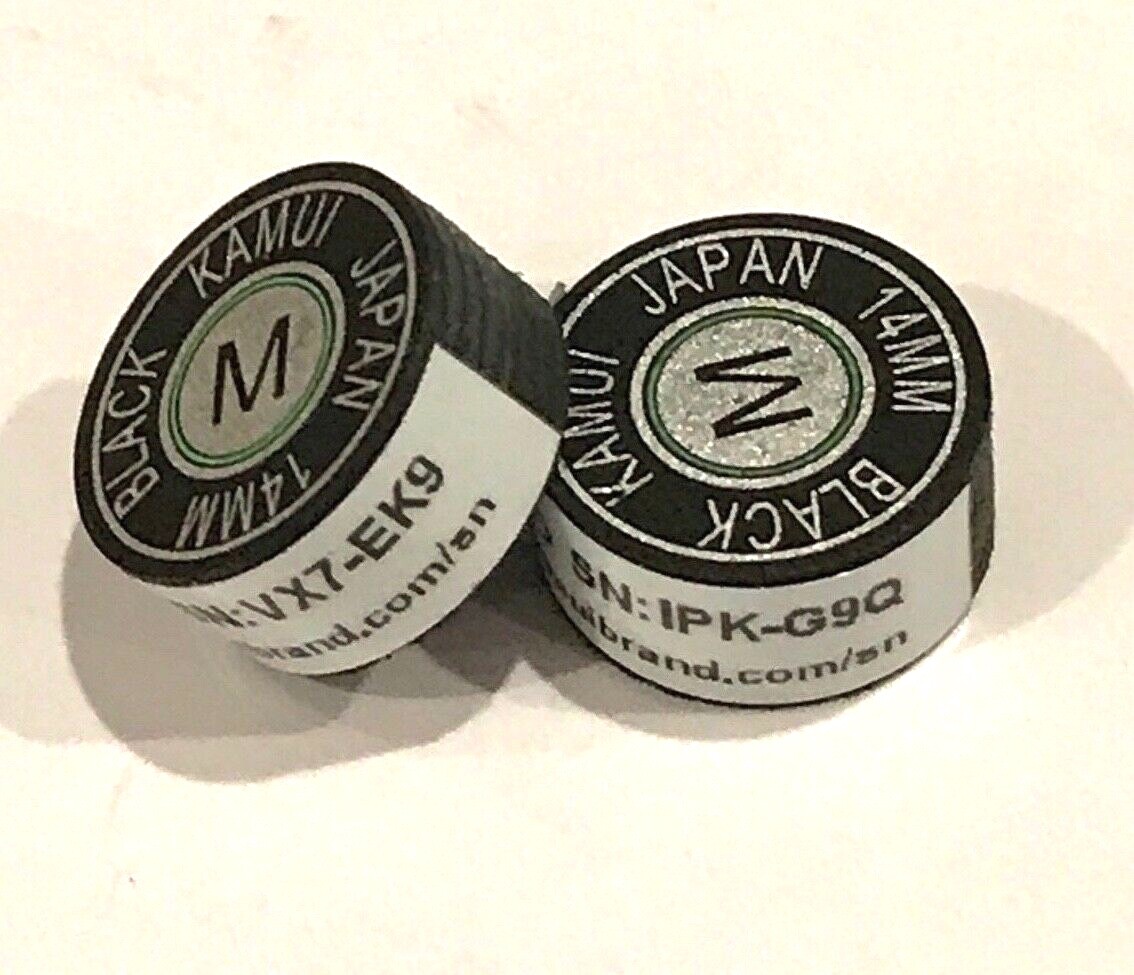 KAMUI BLACK POOL CUE TIPS MEDIUM HARDNESS BRAND NEW FREE SHIPPING BEST ...