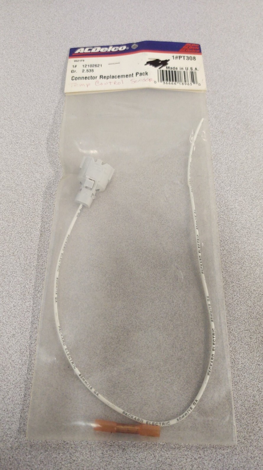 AcDelco PT308 GM 12102621 Connector Replacement Pigtail - One Pc. Made ...