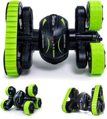 RC Stunt Car 360 Degree, 3 + 3 Wheel Rotation Triangle High Speed Car ...