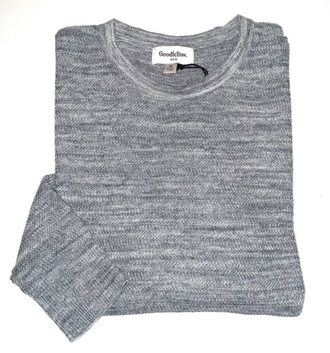 NWT Goodfellow & Co. Men's Cotton Blend Crew-Neck Sweater Denim Heather ...
