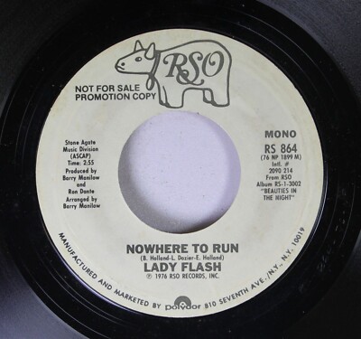 Soul Promo 45 Lady Flash - Nowhere To Run / Nowhere To Run On Rso | eBay