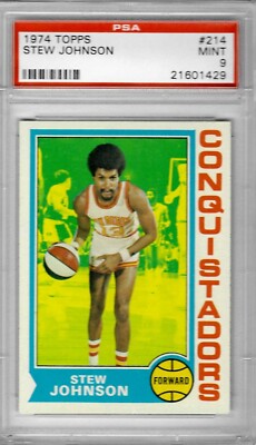 1974 Topps #214 Stew JOHNSON - PSA 9+++Conquistadors (only 3 higher) | eBay