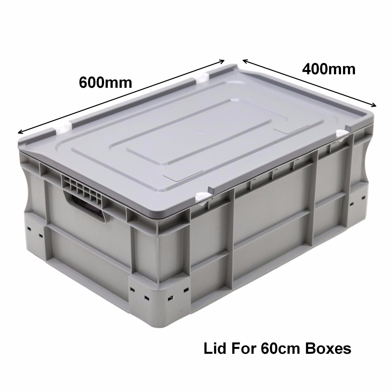 NEW Strong Grey Industrial Plastic Eurobox Containers Storage Boxes Box ...