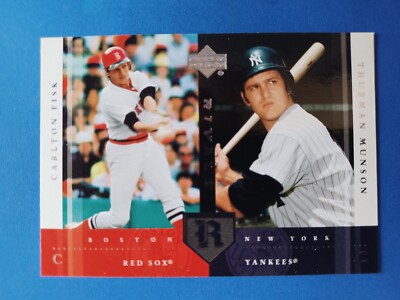 2004 UPPER DECK RIVALS THURMAN MUNSON CARLTON FISK #27 RED SOX VS ...