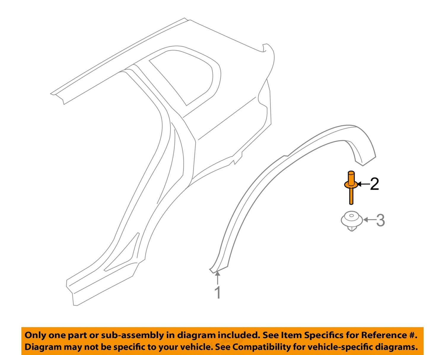 BMW OEM 11-19 X3 Quarter Panel Exterior Trim-Wheel Flare Rivet ...