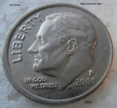 2000-P Roosevelt Dime "Off Center w/Cud or Die Chip reverse side" | eBay
