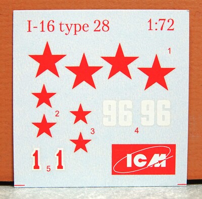1/72 ICM I-16 TYPE 28 DECAL SHEET | eBay