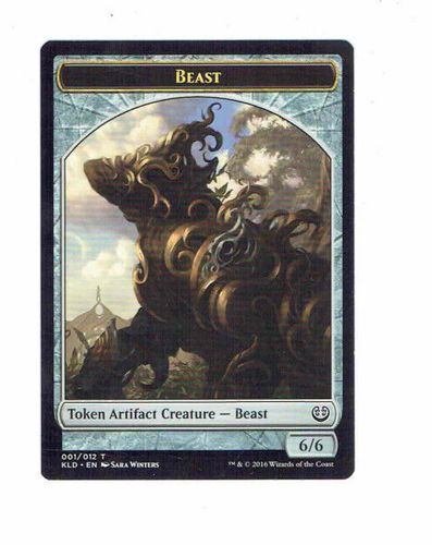 Beast Token Artifact Creature Beast #1 KLD Sara Winters WOTC #MTG Card ...
