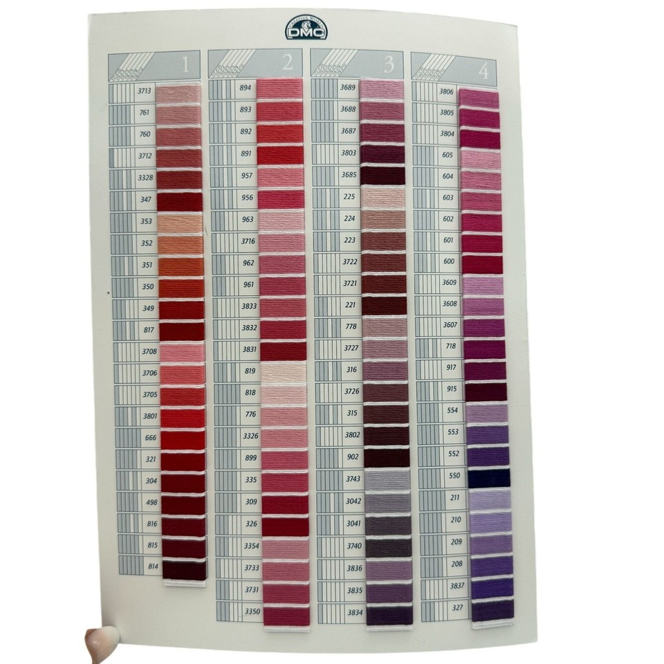 Creative World DMC Embroidery Color Card Sampler Floss Chart Book Pearl ...