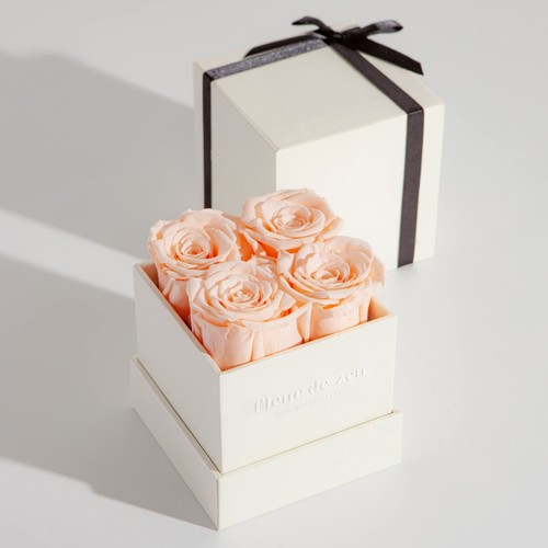 Eternity Roses | Luxury Gift-Ready Preserved Pink Champagne Roses in a ...